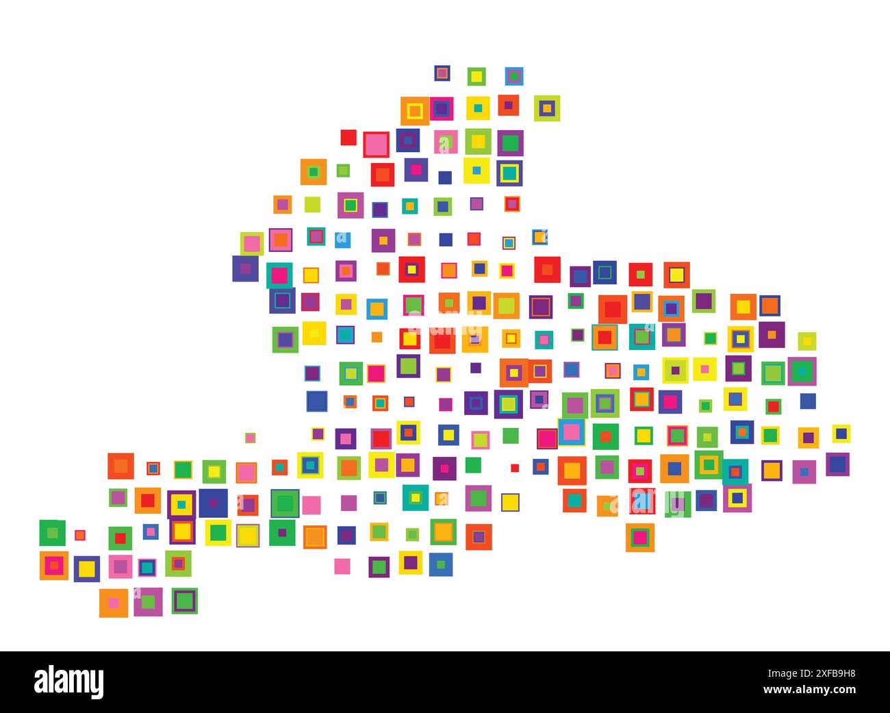 Symbol Map of the Province Gelderland (Netherlands). Abstract map ...