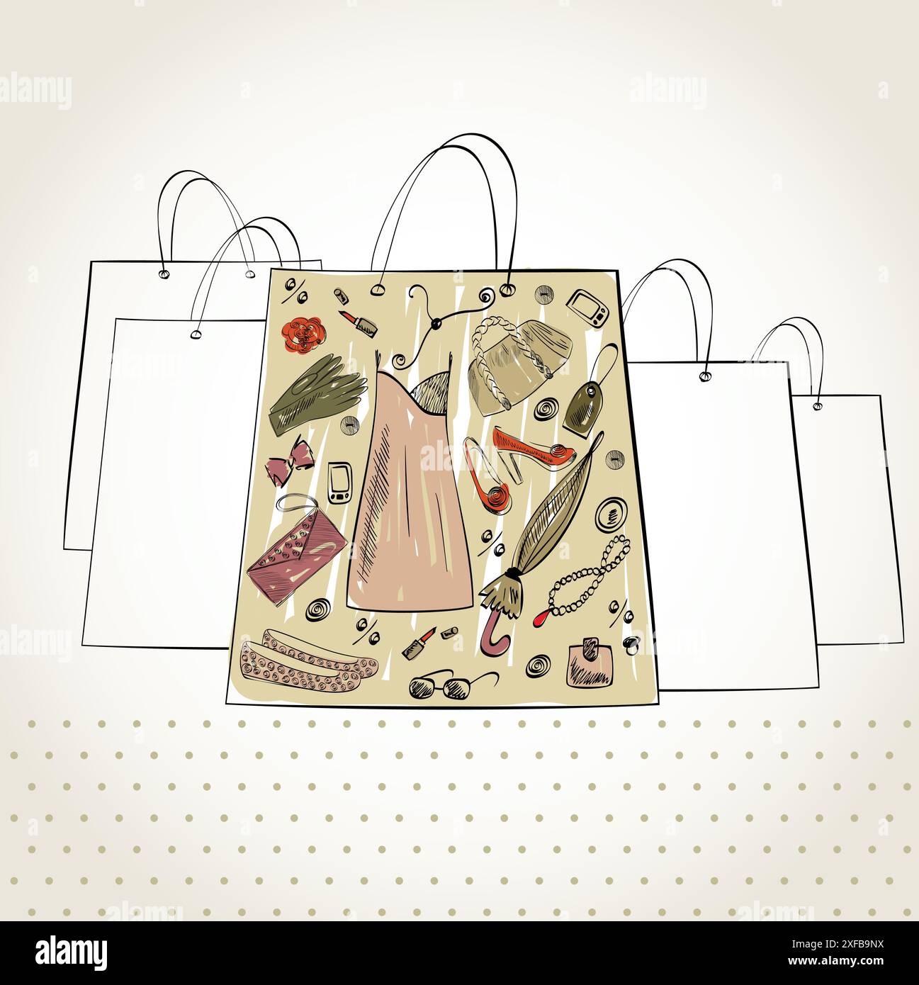 Full shopping bag Stock Vector Images - Alamy