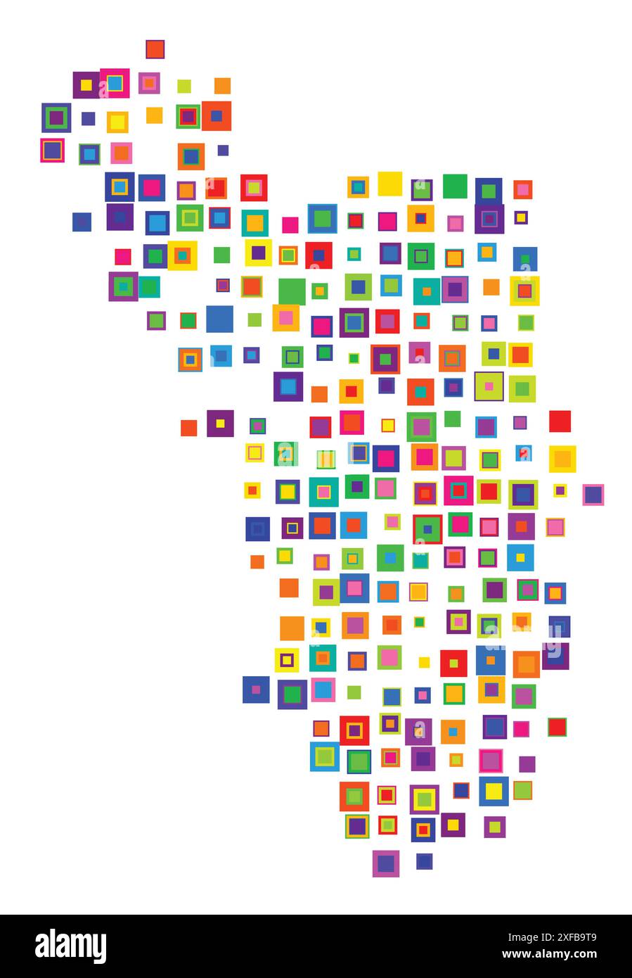 Symbol Map of the State Goa (India). Abstract map showing the state ...