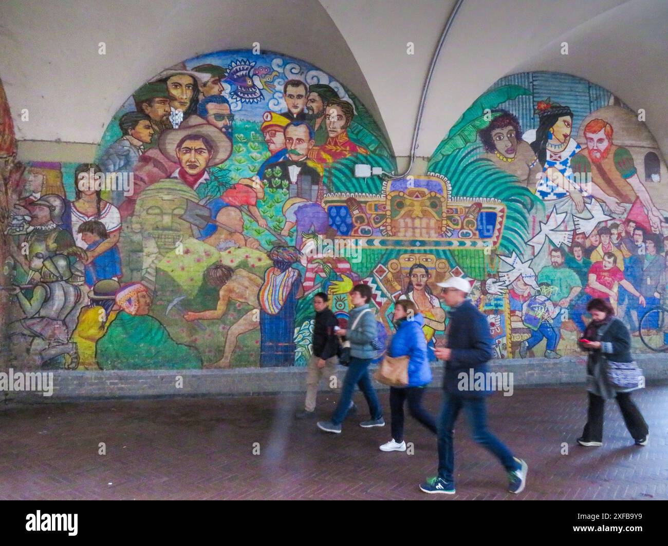 Italy, Bologna - Mural in University Zone from Student Movement of 1977 ...