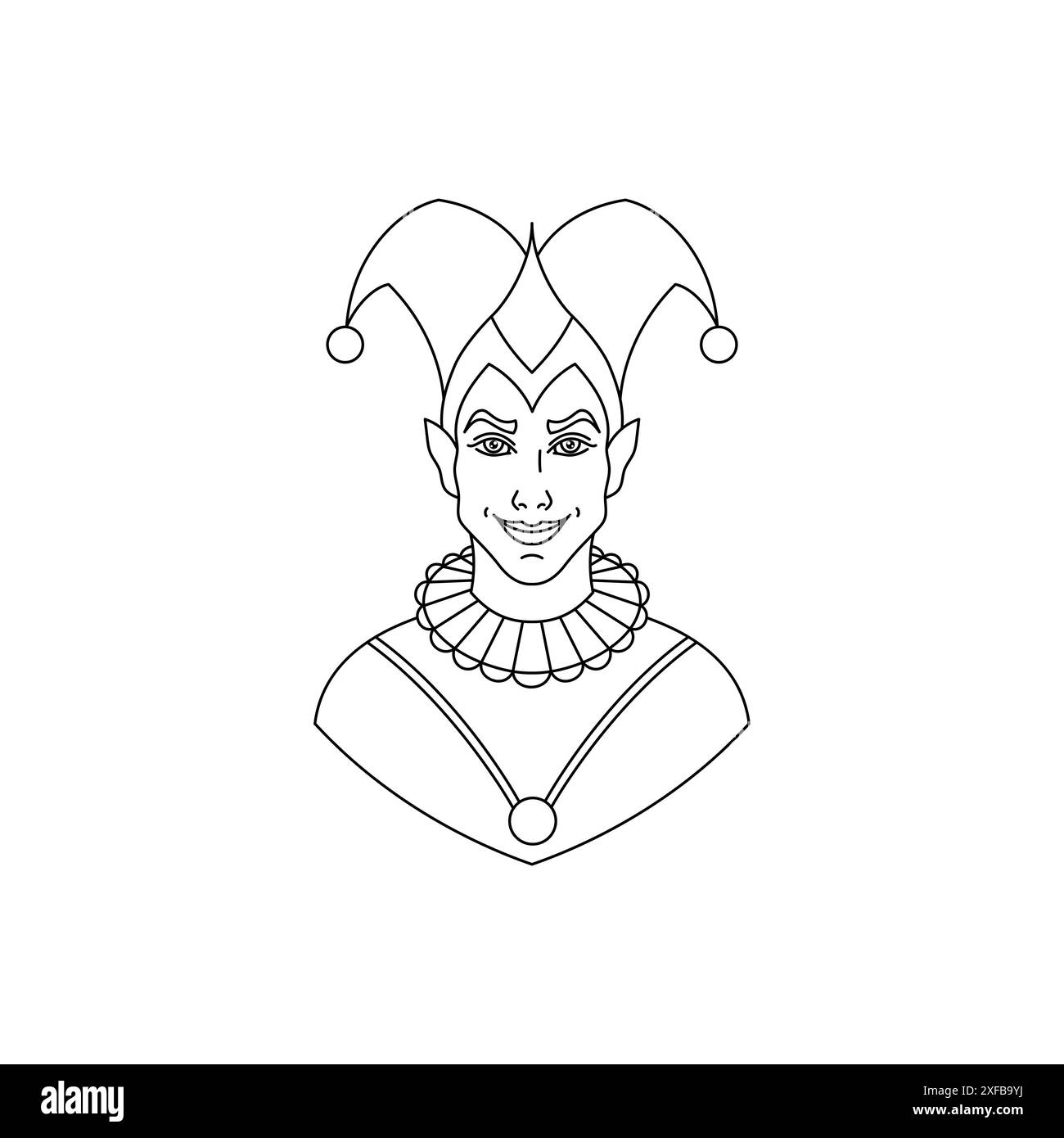 Line art style jester icon Stock Vector Image & Art - Alamy