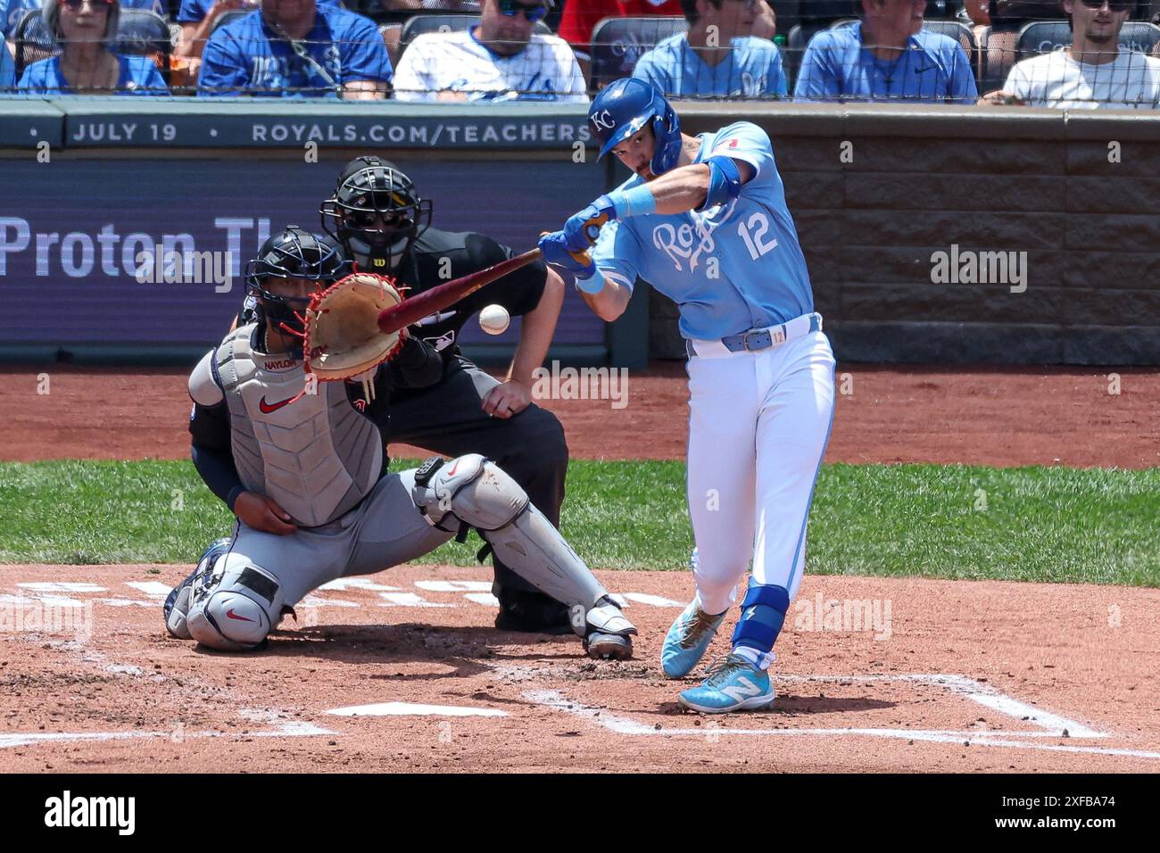 Kansas City, MO, USA. 30th June, 2024. Kansas City Royals third baseman ...