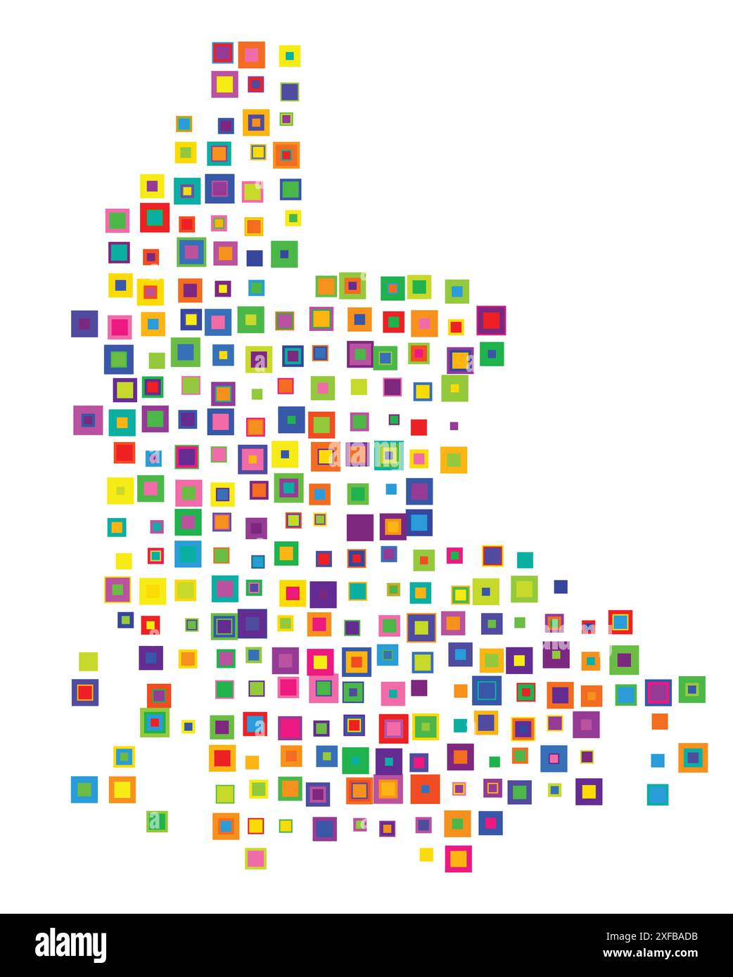 Symbol Map of the County Vest-Agder (Norway). Abstract map showing the ...