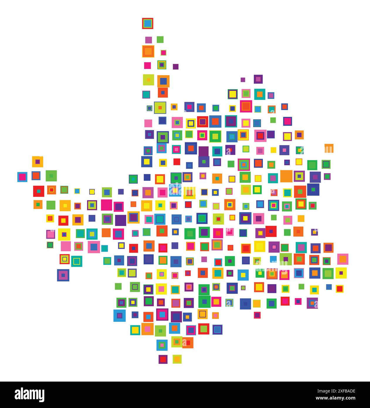 Symbol Map of the Province Northern Cape (South Africa). Abstract map ...