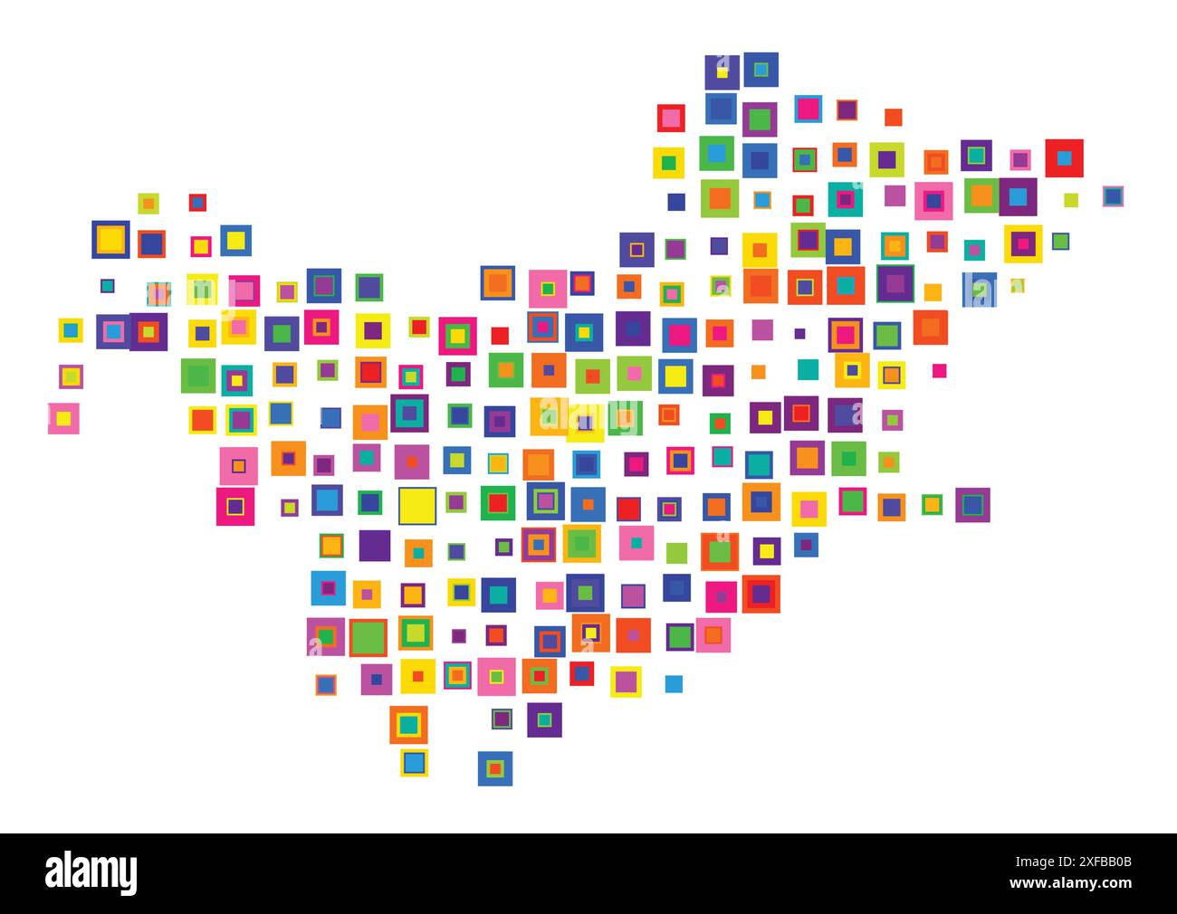 Symbol Map of the Province North West (South Africa). Abstract map ...