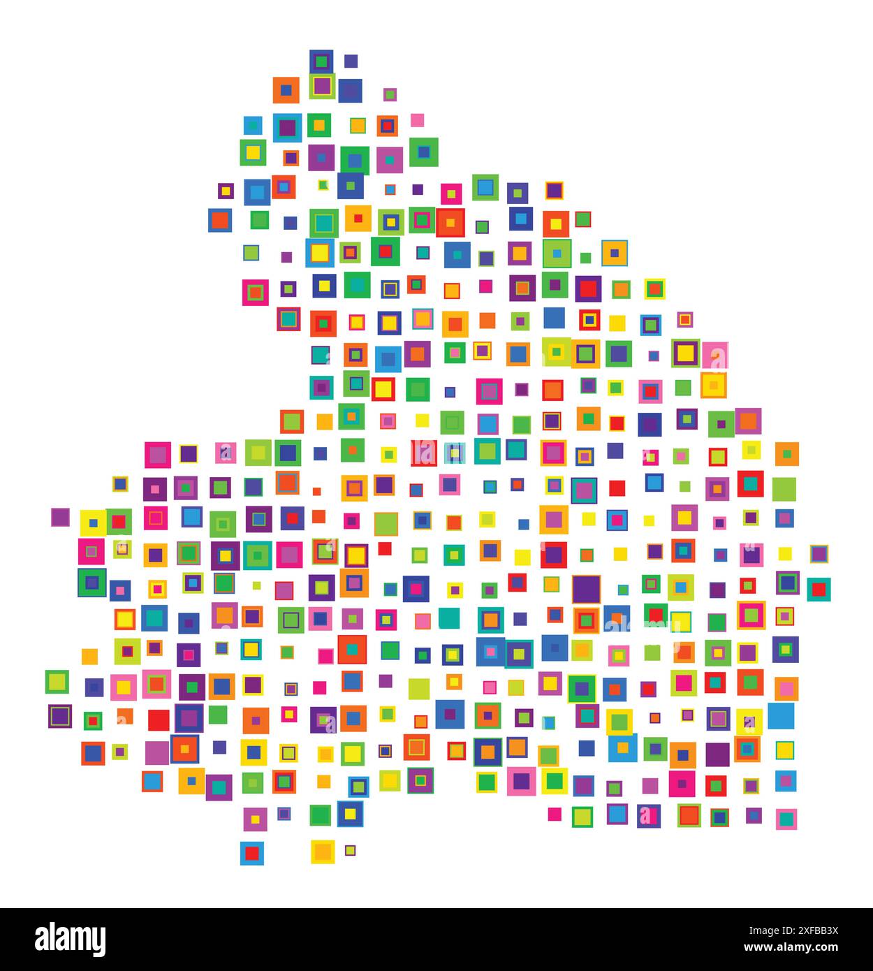 Symbol Map of the Province Drenthe (Netherlands). Abstract map showing ...