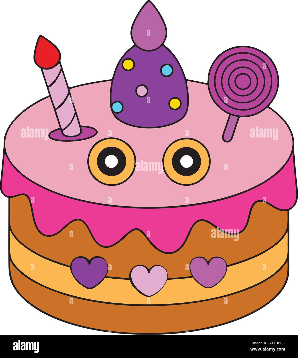 Birthday cake candles candy Stock Vector Images - Alamy