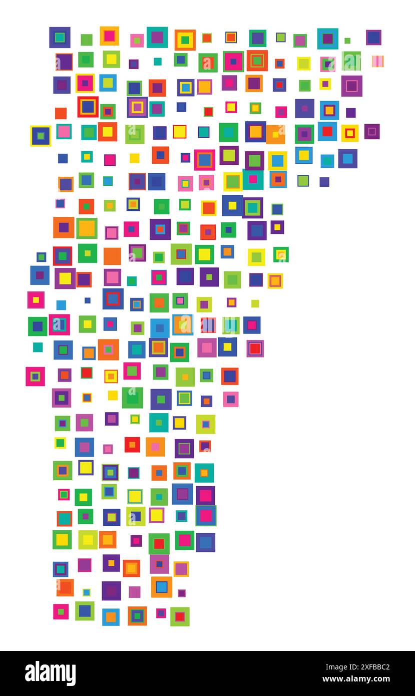 Symbol Map of the State Vermont (United States of America). Abstract ...