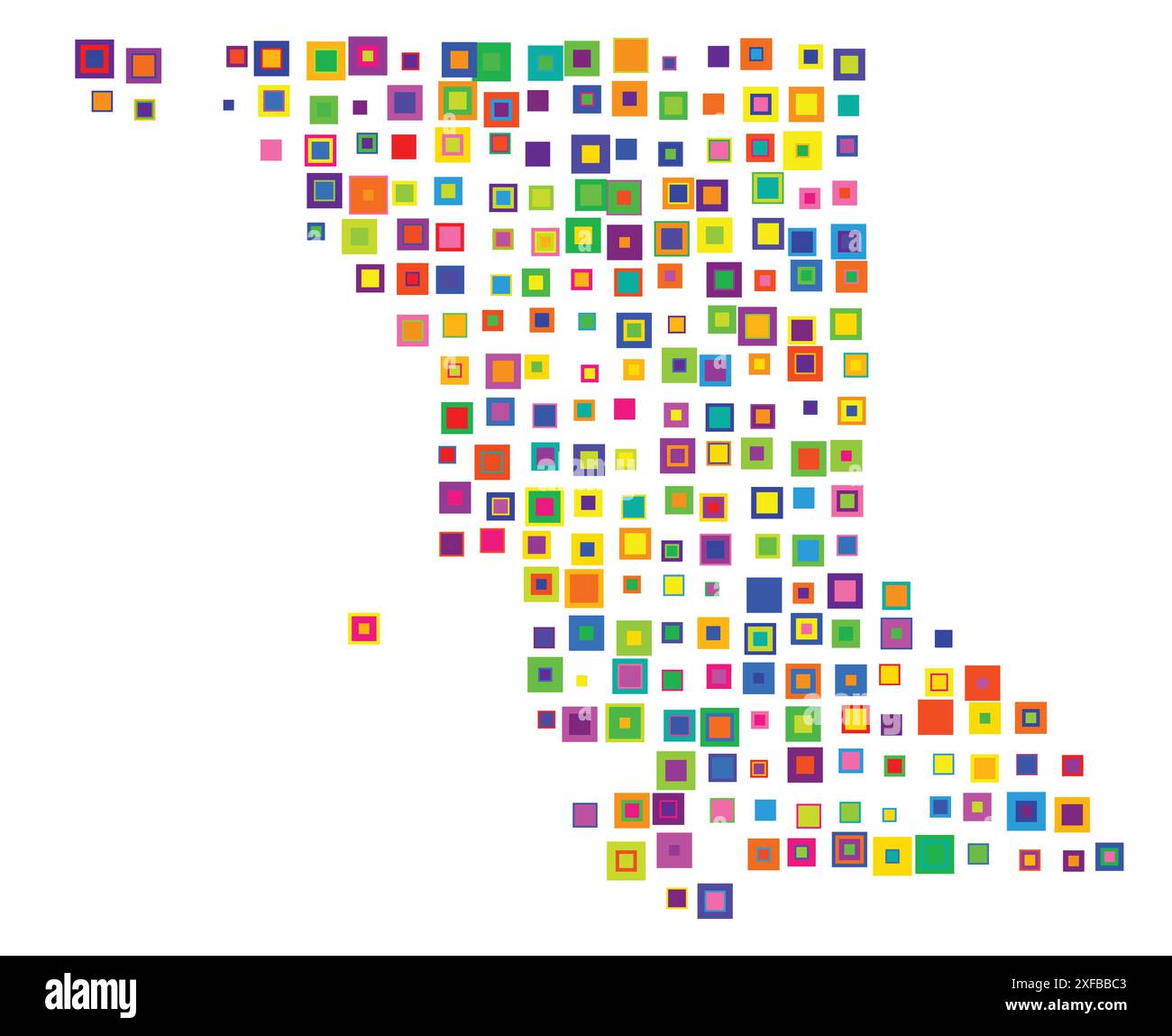 Symbol Map of the Province British Columbia (Canada). Abstract map ...