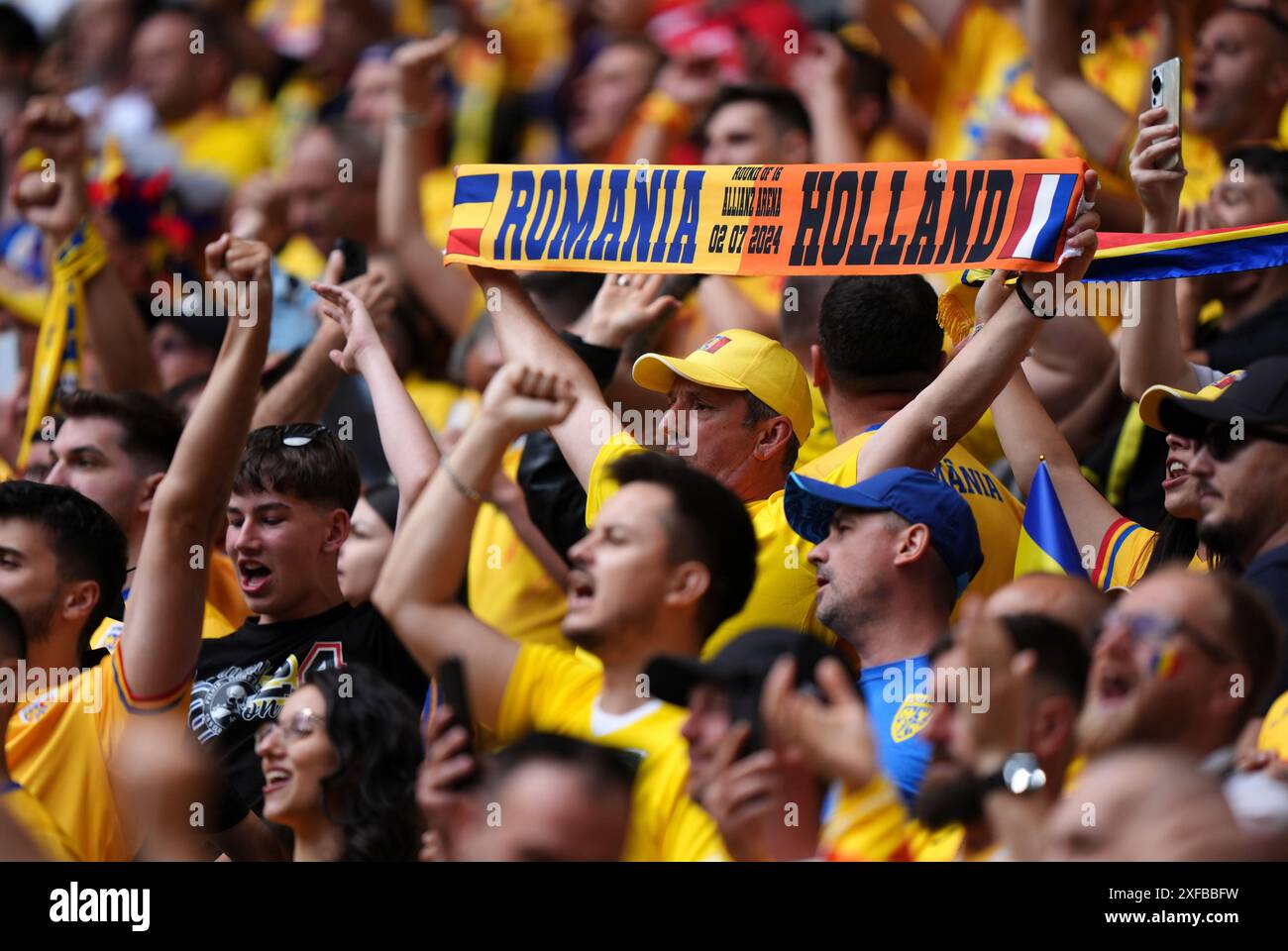 Romania fans in the stands ahead of the UEFA Euro 2024, round of 16 ...