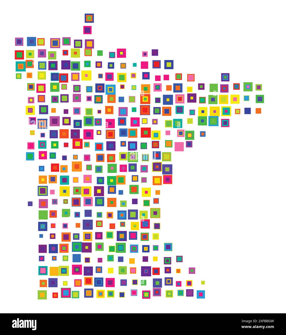 Symbol Map of the State Minnesota (United States of America). Abstract ...