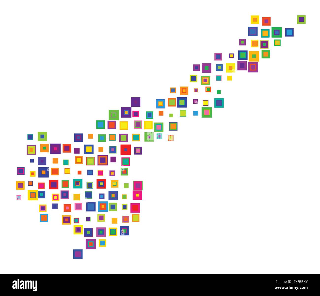 Symbol Map of the State Andhra Pradesh (India). Abstract map showing ...