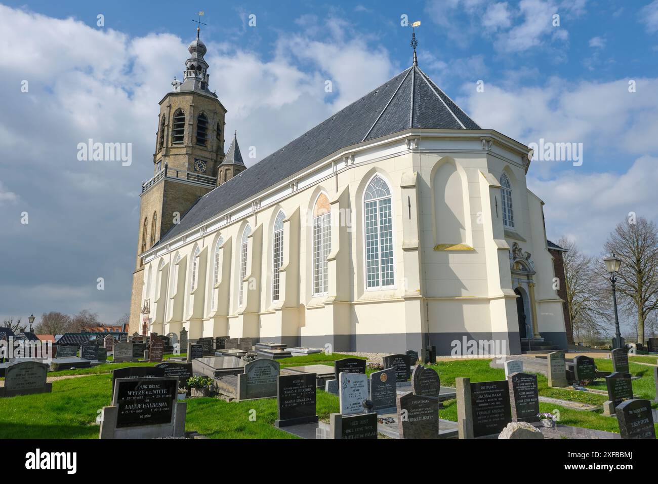 The Romanesque Salvius Church in Dronryp Friesland The Netherlands was ...