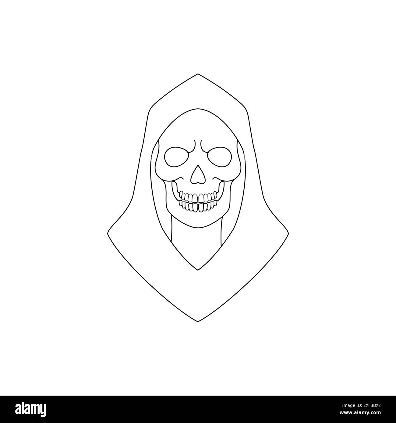Line art style death icon on white background Stock Vector Image & Art ...