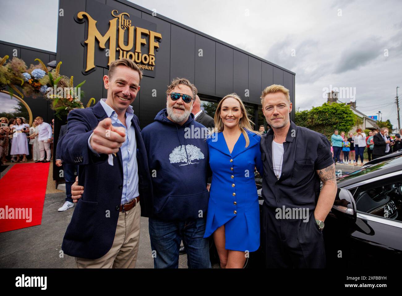 (left to right) Ryan Tubridy, Russell Crowe, Laura Bonner and Ronan ...