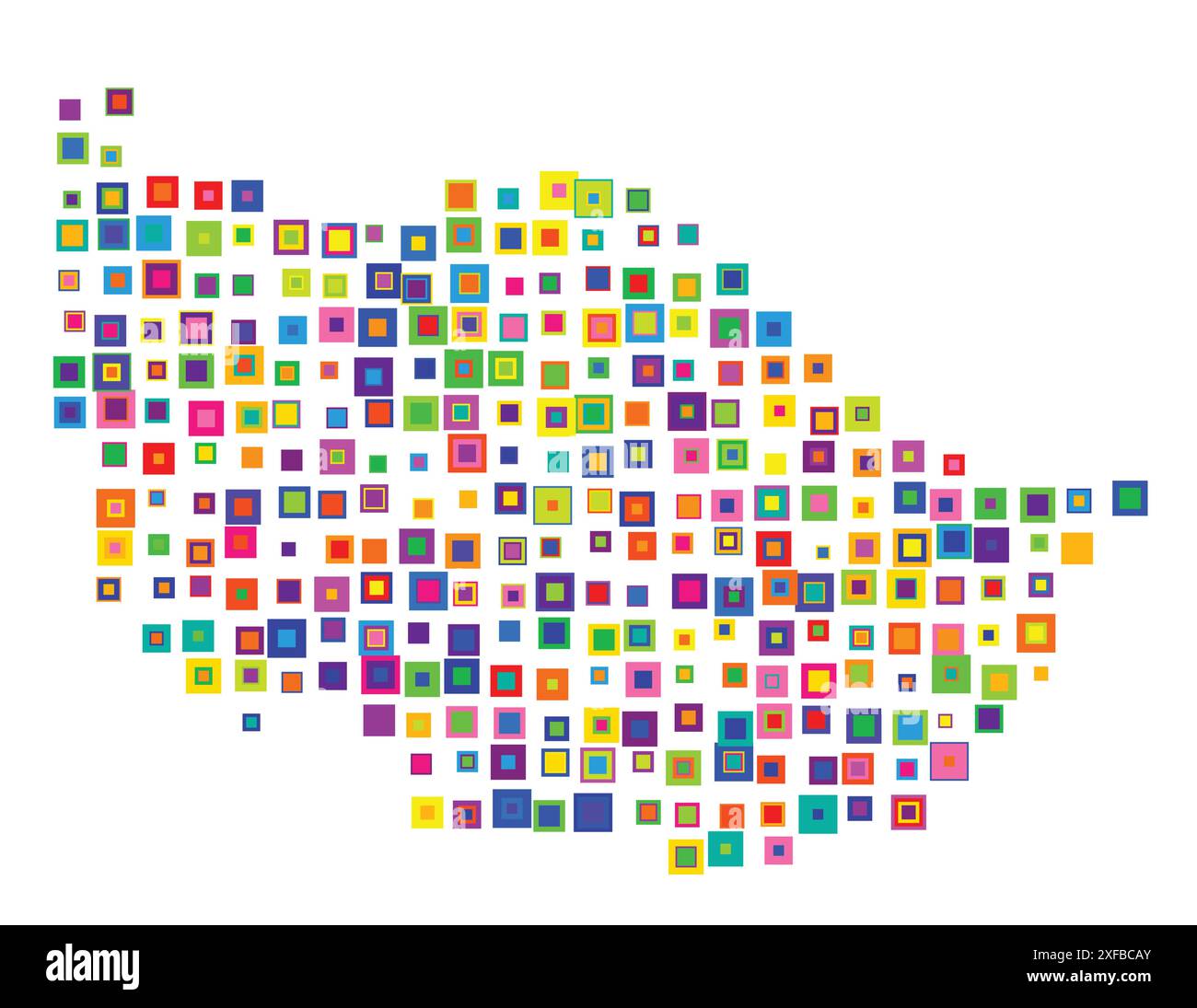 Symbol Map of the Canton Zug (Switzerland). Abstract map showing the ...