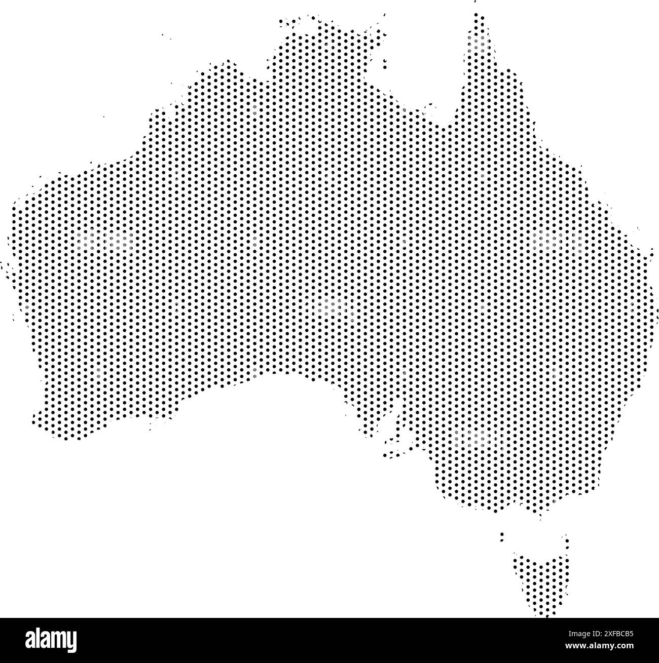 Australia Map With Dotted Pattern Vector Illustration Stock Vector Image And Art Alamy