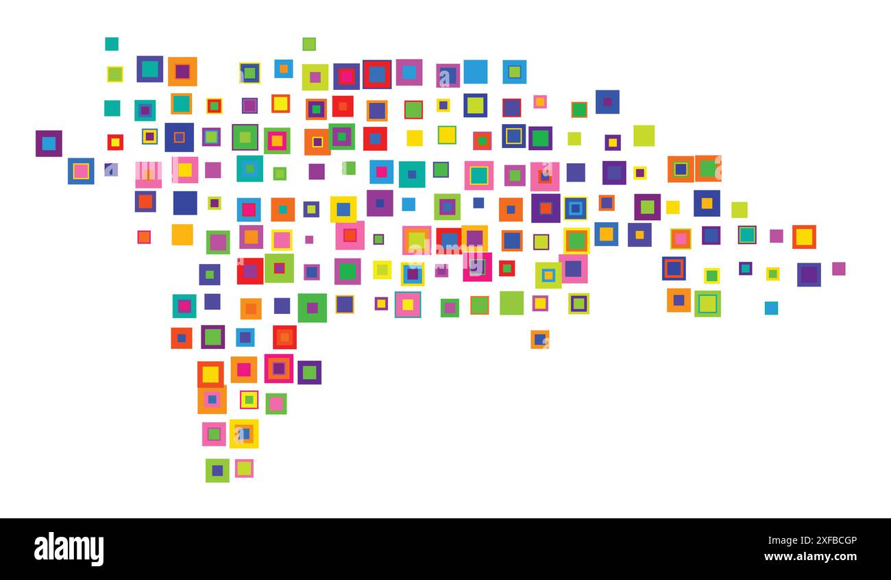 Symbol Map of the Canton Thurgau (Switzerland). Abstract map showing ...