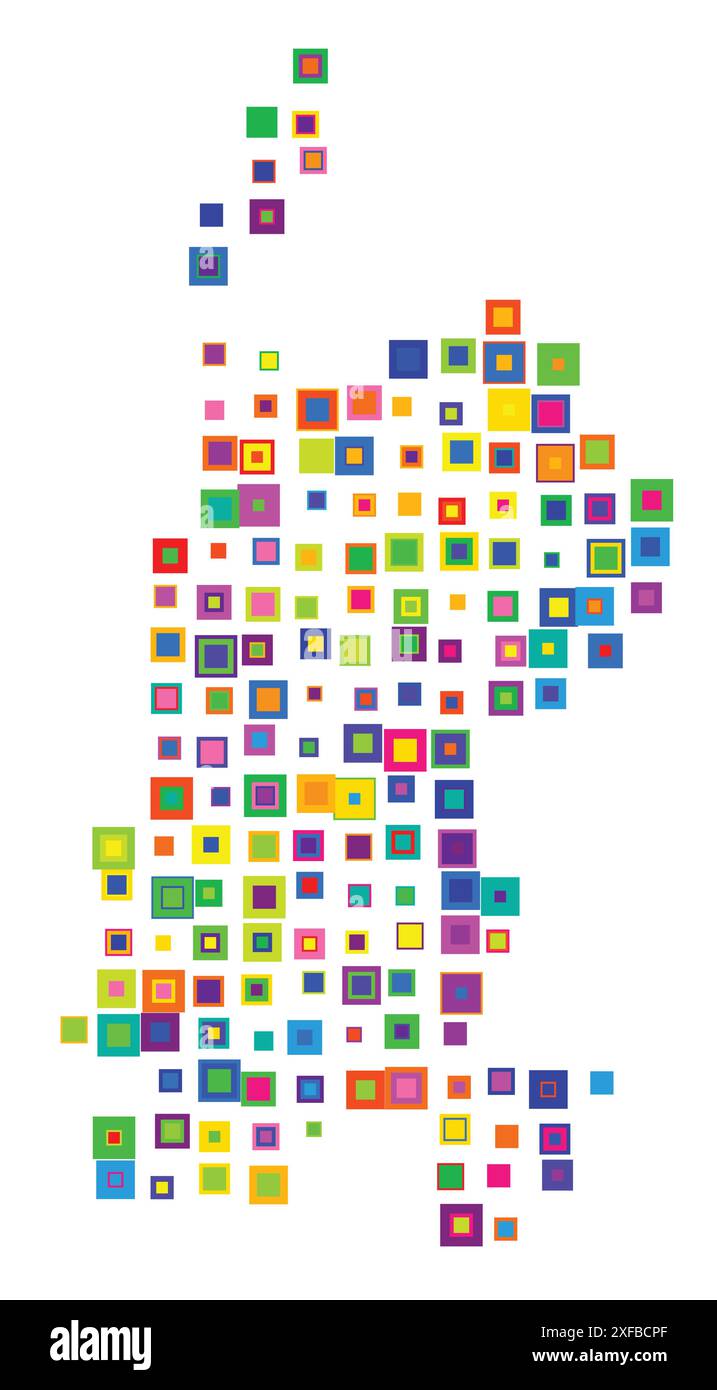 Symbol Map of the Province Noord-Holland (Netherlands). Abstract map ...