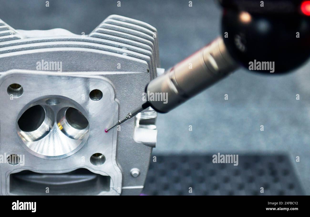 Close up automatic coordinate measurement machine (CMM) for inspection ...