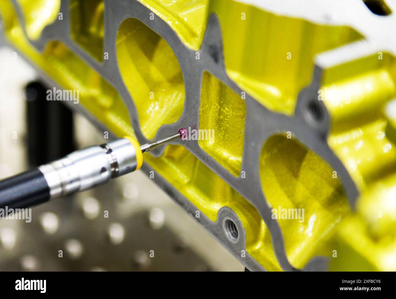 Close up automatic coordinate measurement machine (CMM) for inspection ...