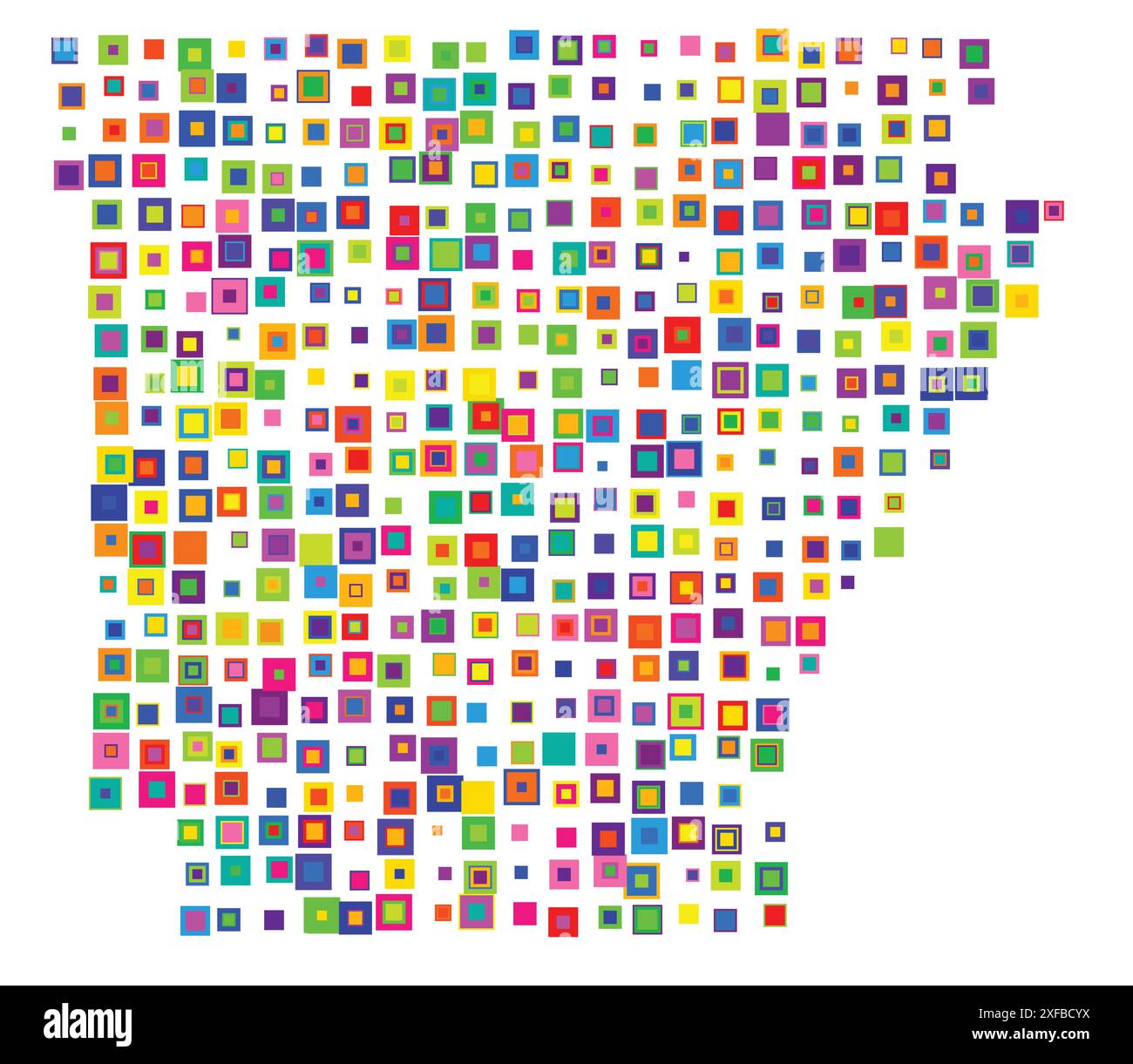 Symbol Map of the State Arkansas (United States of America). Abstract ...