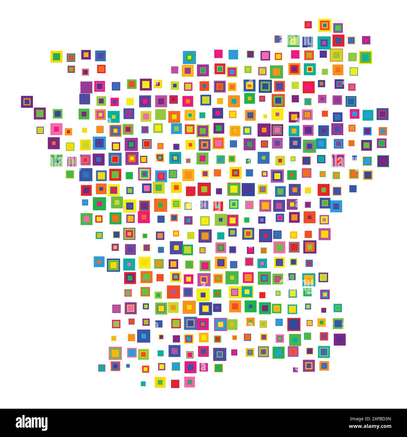 Symbol Map of the County Skane (Sweden). Abstract map showing the state ...