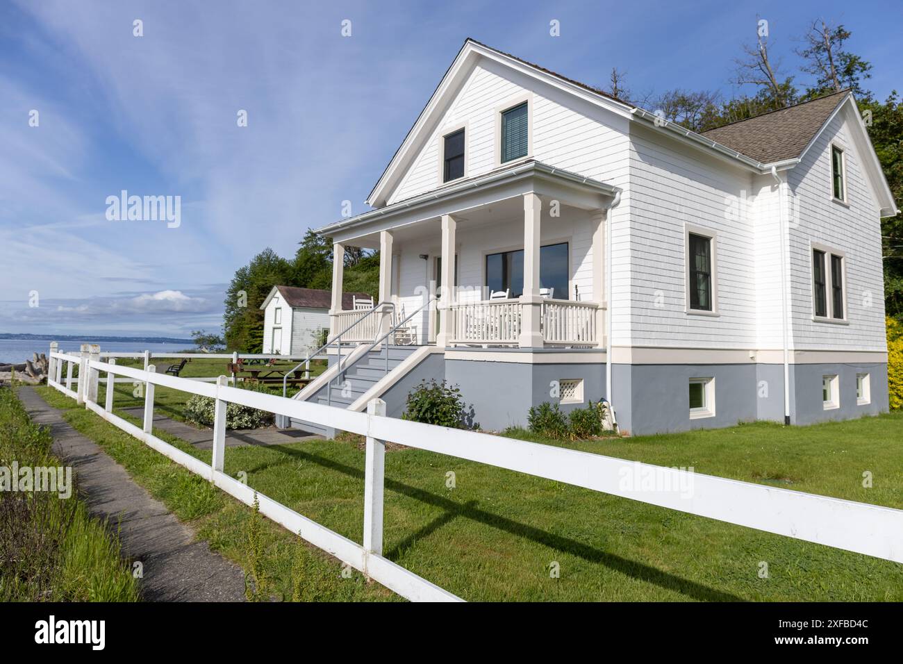 The historic keeper's quarters on Maury Island in Puget Sound ...