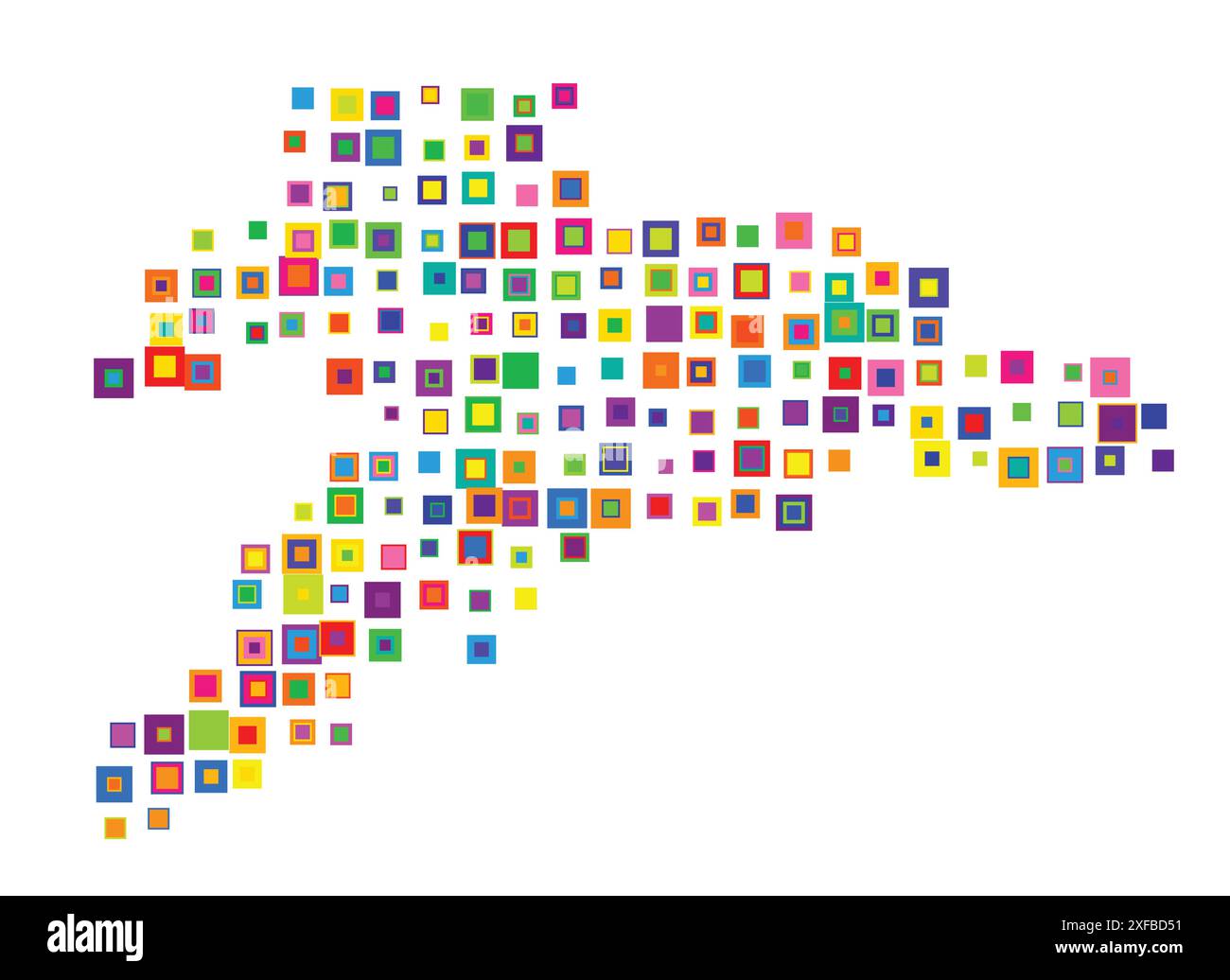 Symbol Map of the Canton Jura (Switzerland). Abstract map showing the ...