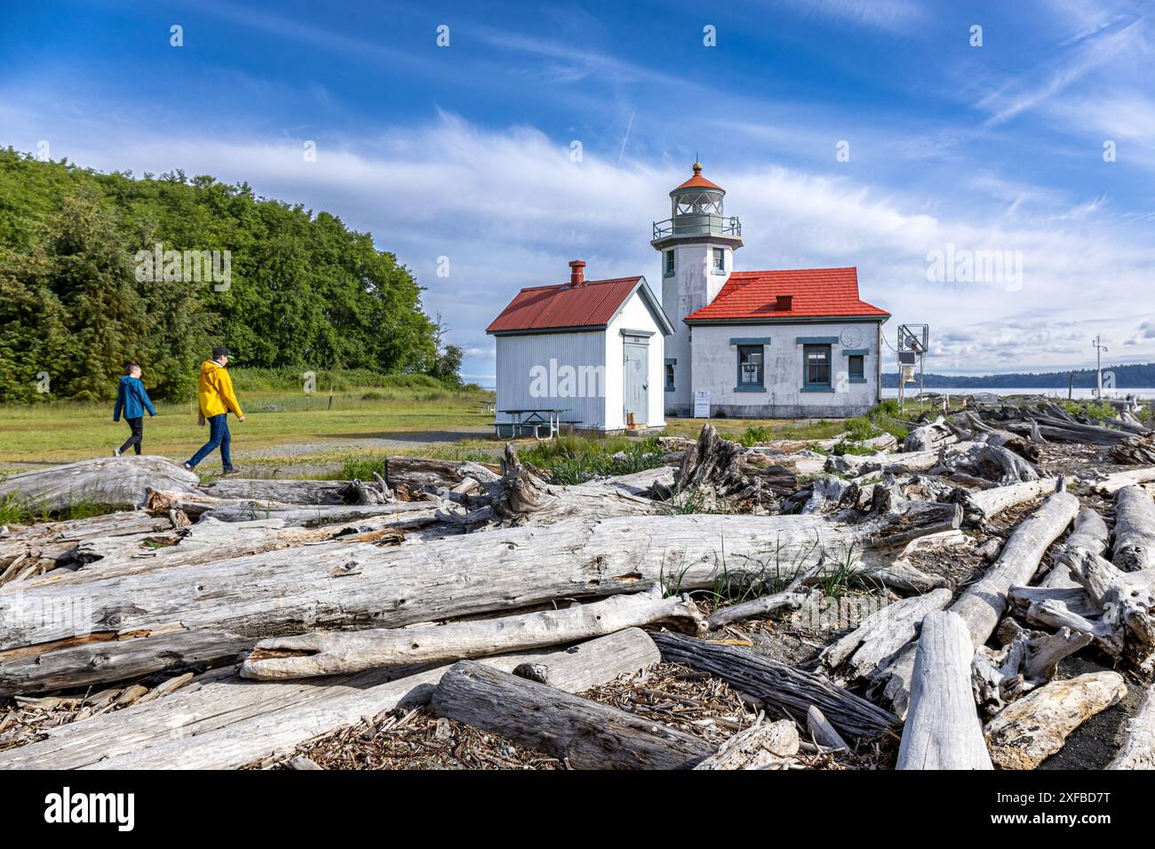 The historic lighthouse on Maury island protects maritime traffic in ...