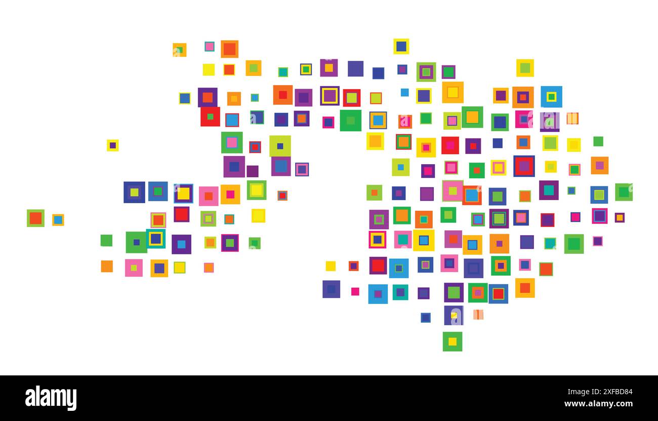 Symbol Map of the Canton Basel-Landschaft (Switzerland). Abstract map ...