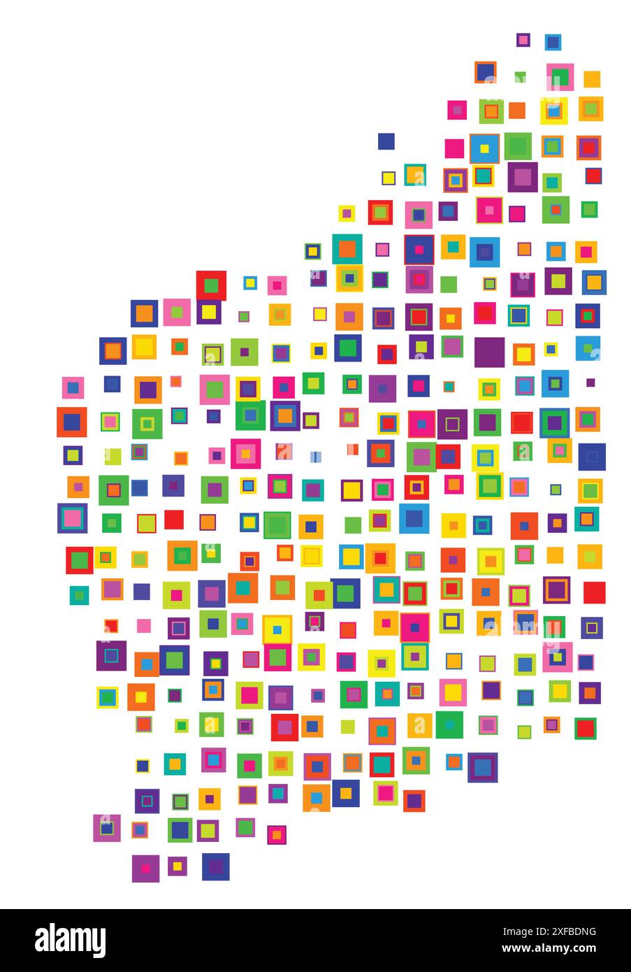 Symbol Map of the State Western Australia (Australia). Abstract map ...