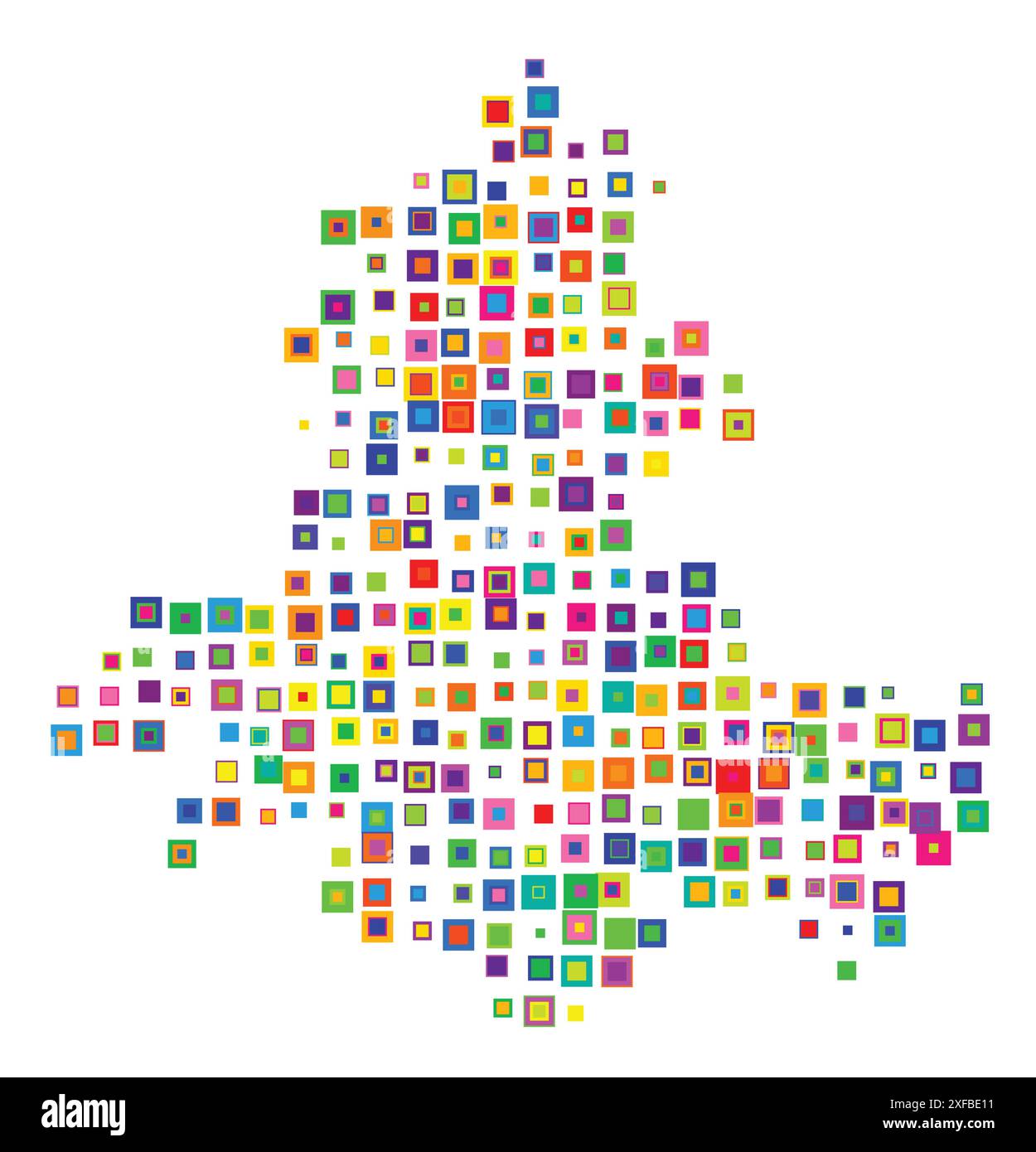 Symbol Map of the Region Rostov (Russia). Abstract map showing the ...