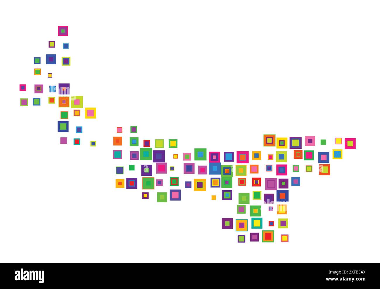 Symbol Map of the Province Prince Edward Island (Canada). Abstract map ...