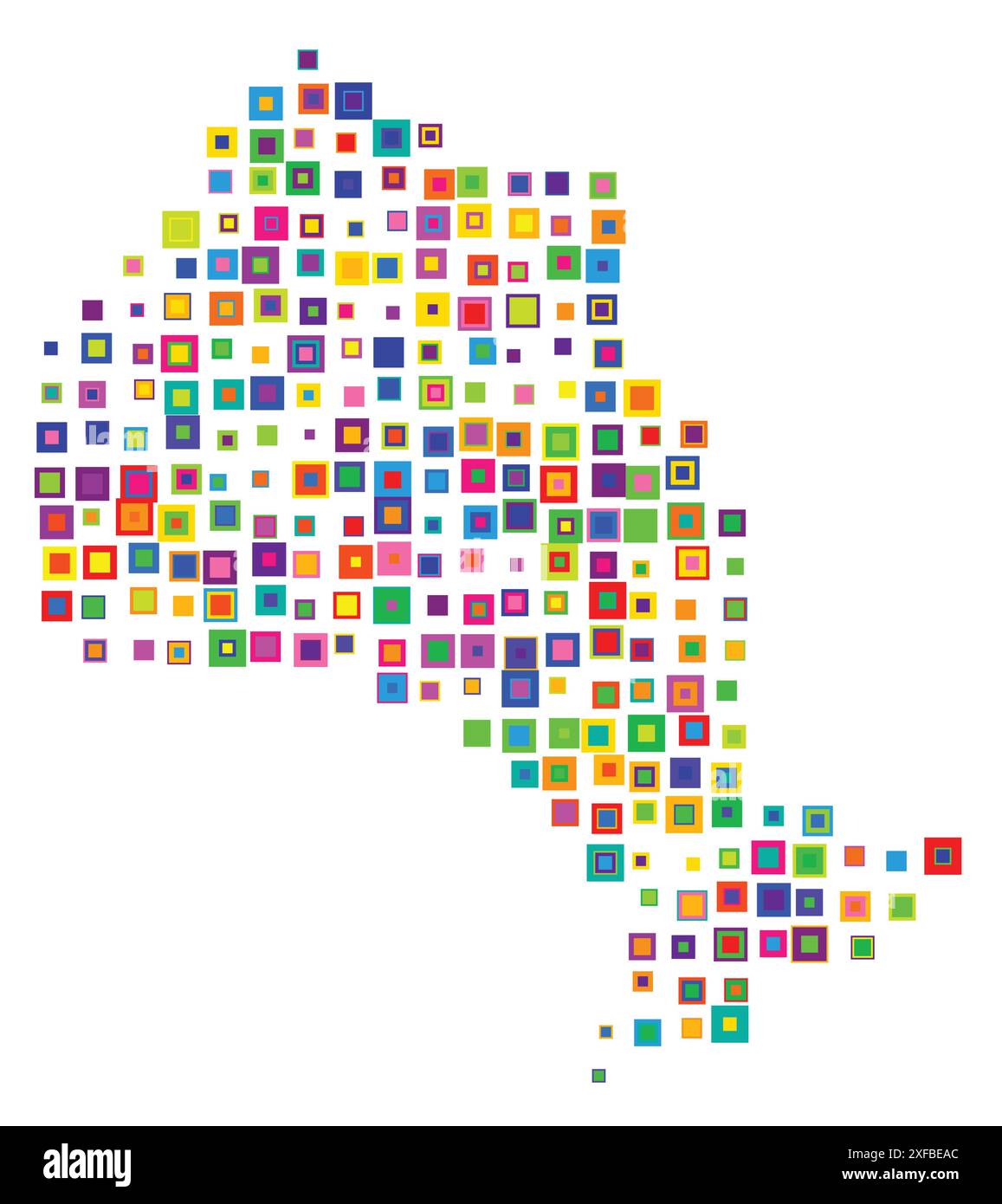 Symbol Map of the Province Ontario (Canada). Abstract map showing the ...