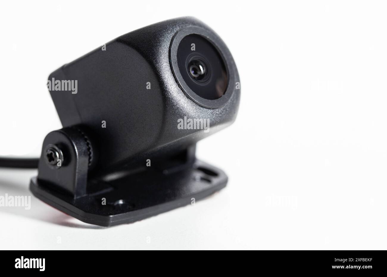 Modern car rear view camera on a white background, close-up, isolate ...