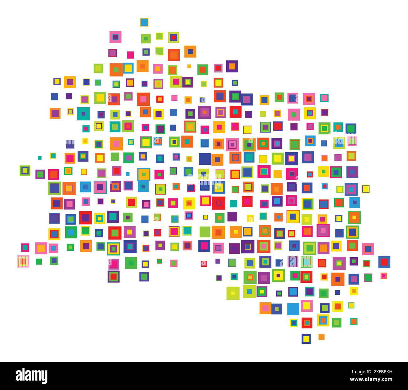 Symbol Map of the Region Orel (Russia). Abstract map showing the state ...
