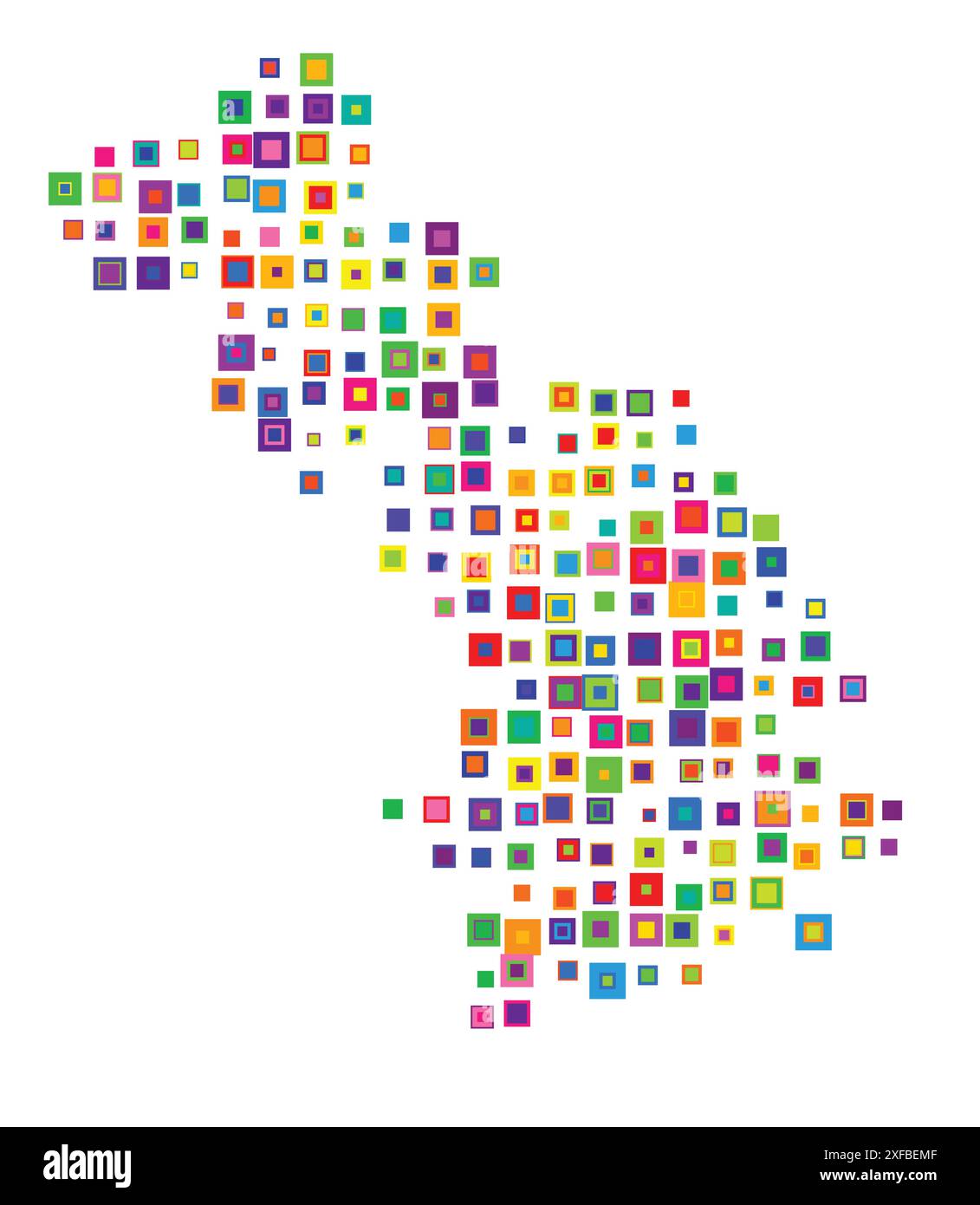 Symbol Map of the Region Astrakhan' (Russia). Abstract map showing the ...