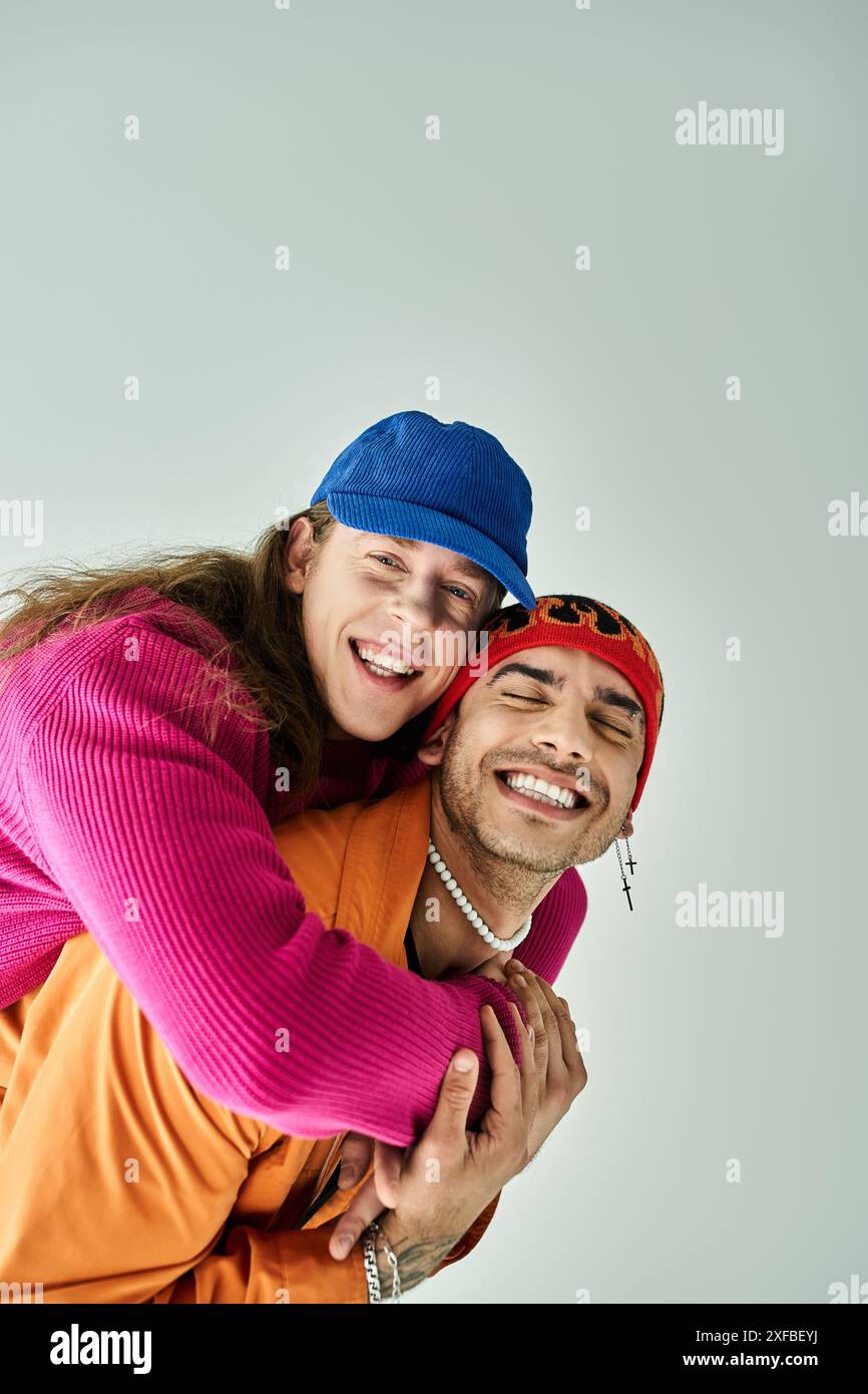 Two men in a loving embrace Stock Photo - Alamy