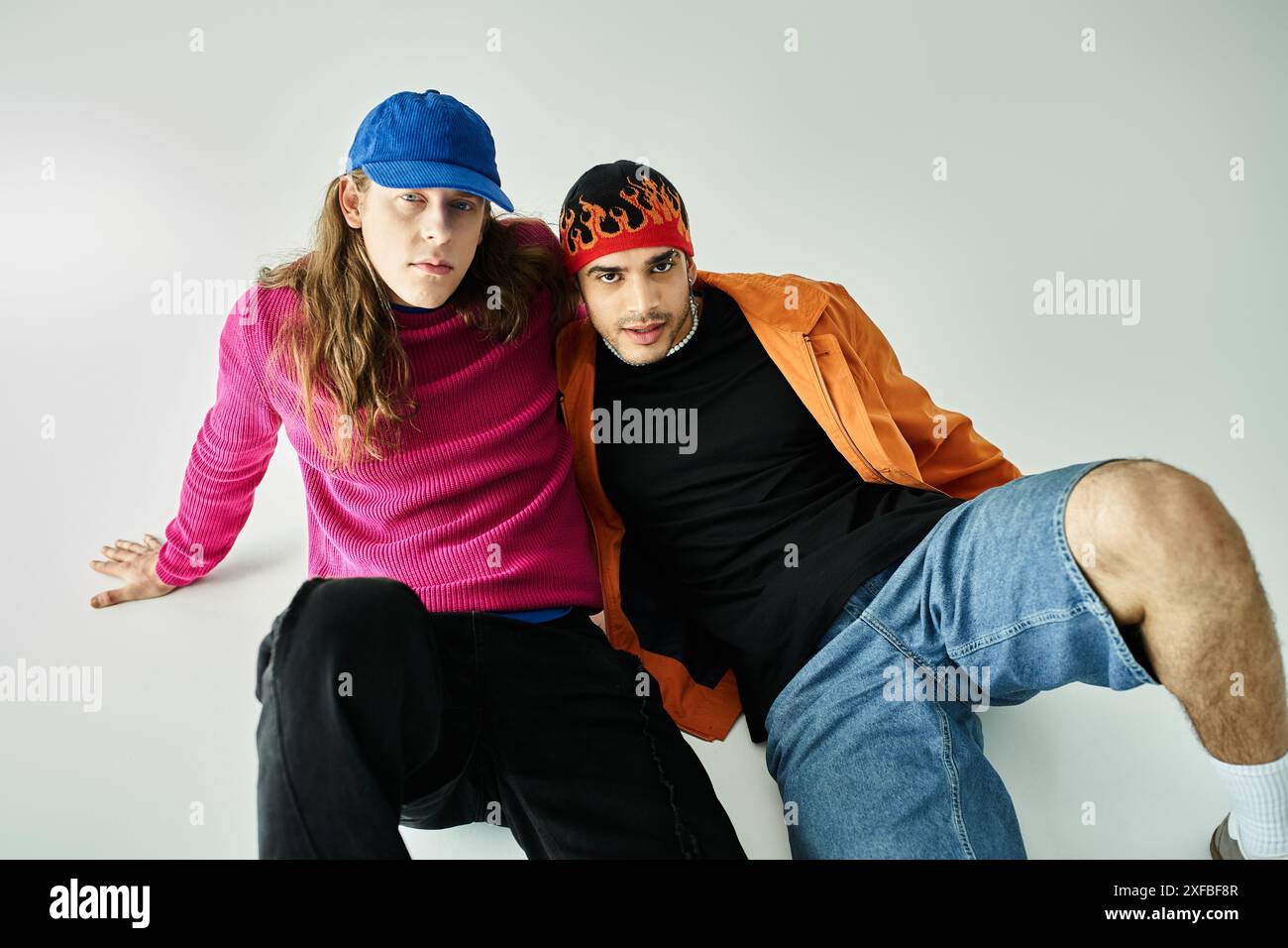 Young men pose for a photograph hi-res stock photography and images - Alamy