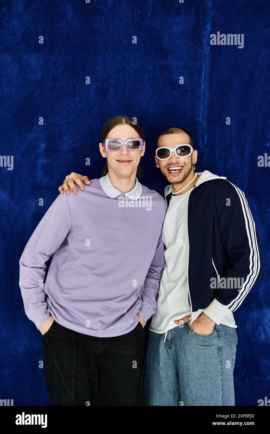 Two confident men stand hi-res stock photography and images - Alamy