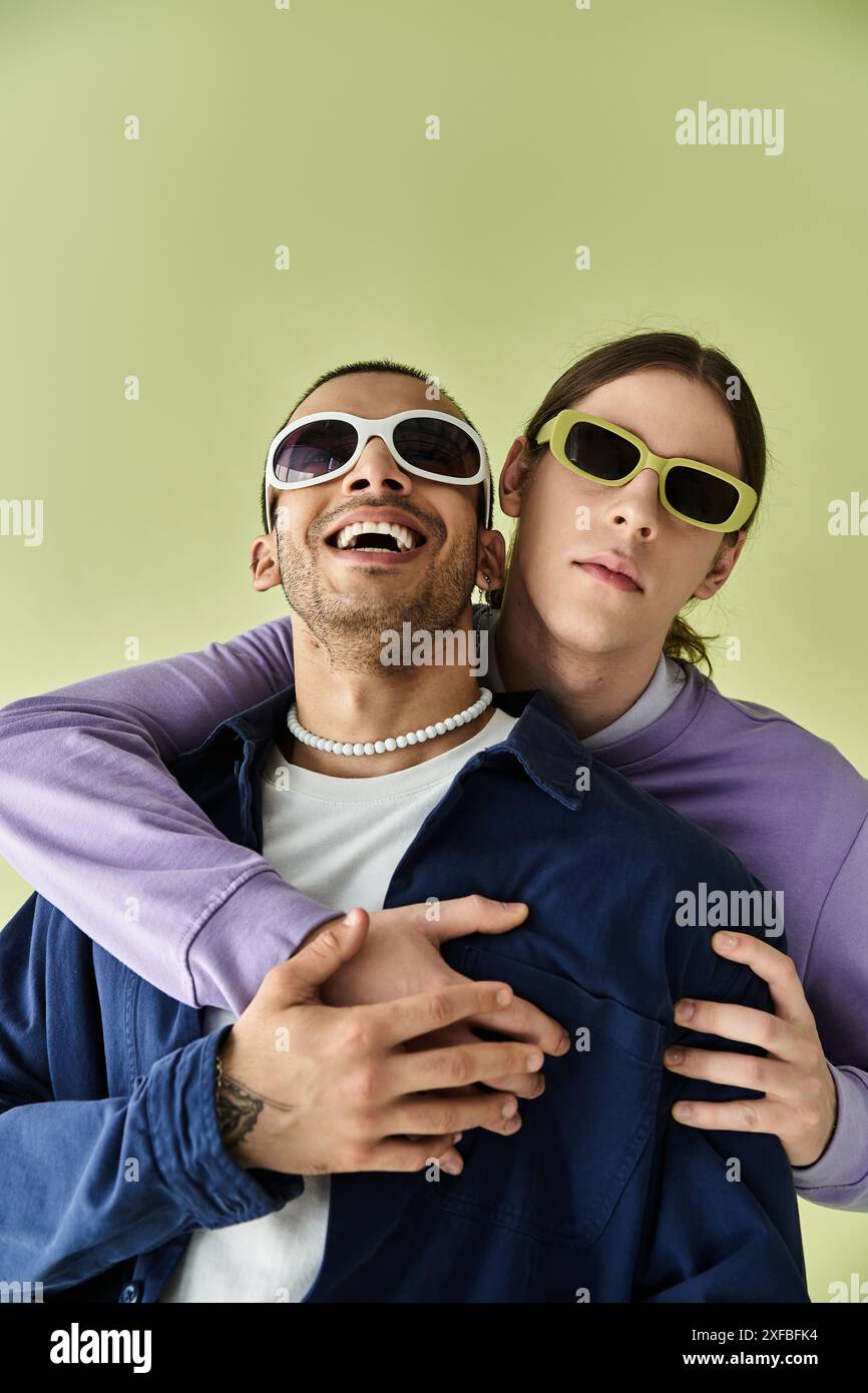 Two men hugging goals hi-res stock photography and images - Alamy