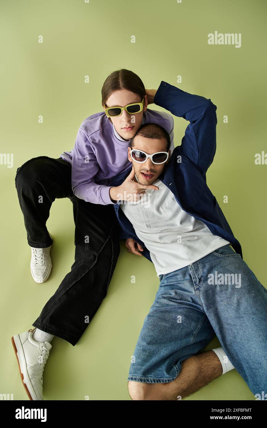 Relaxed man laying on ground hi-res stock photography and images - Alamy