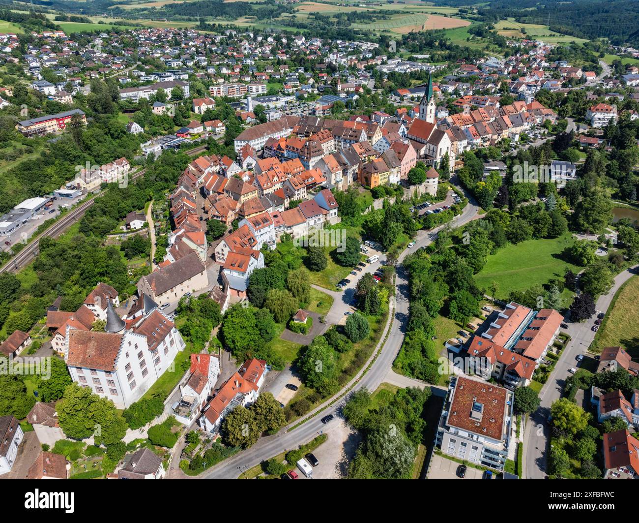Aerial view city engen in hi-res stock photography and images - Alamy