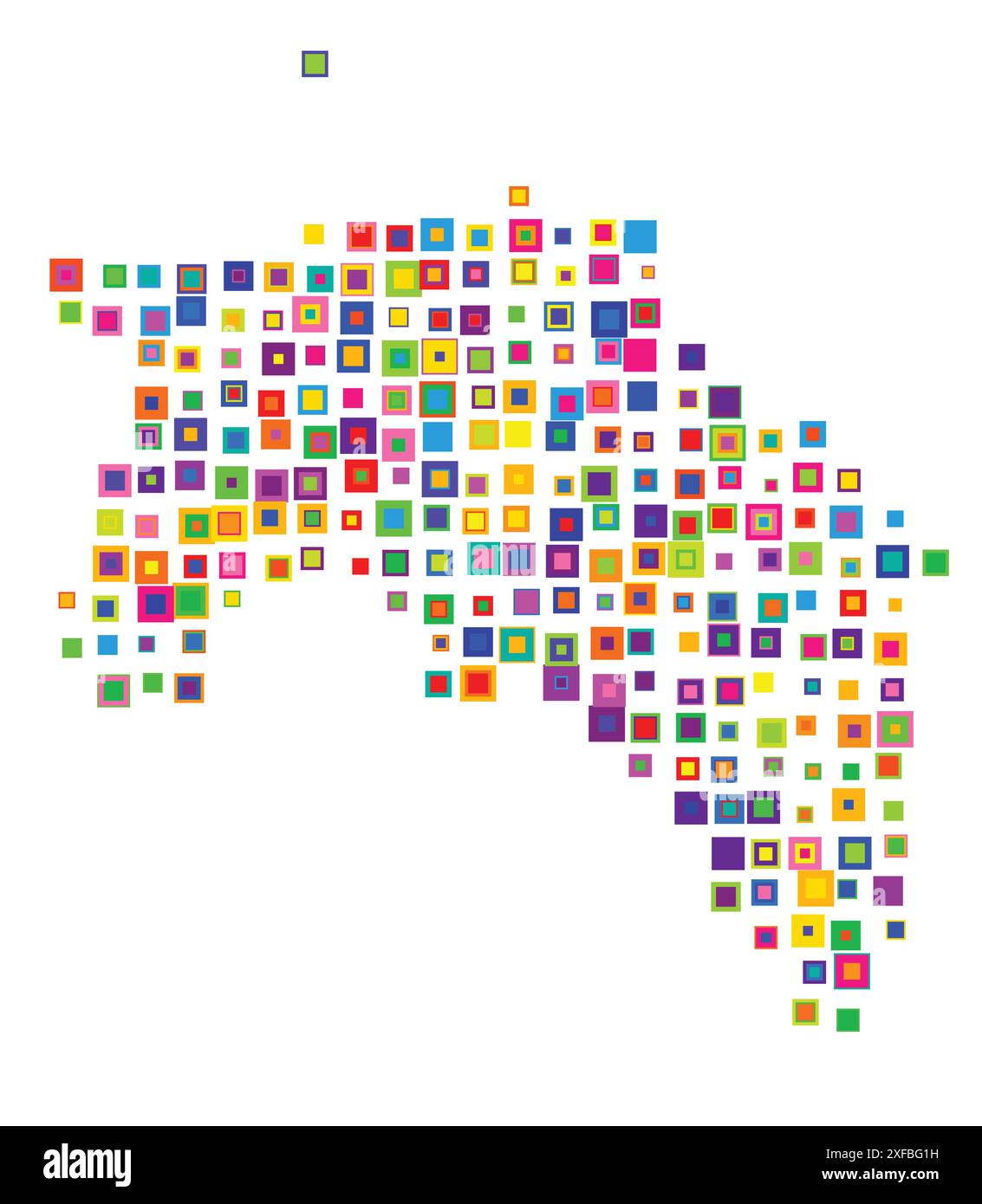 Symbol Map of the Province Groningen (Netherlands). Abstract map ...