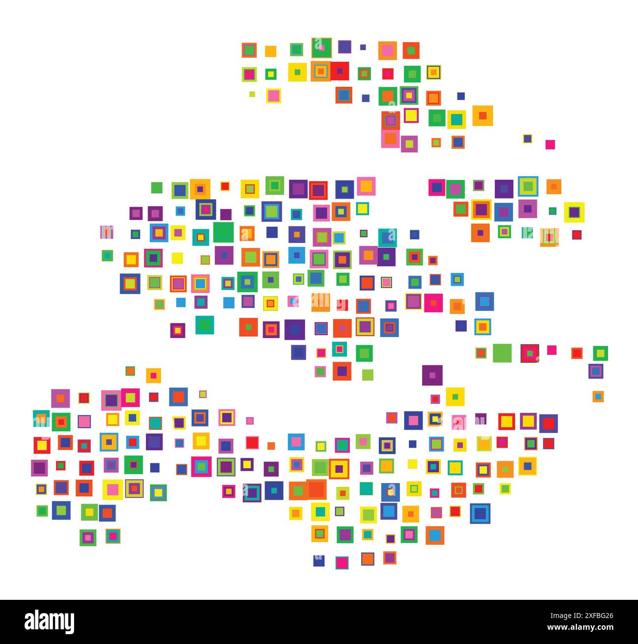 Symbol Map of the Province Zeeland (Netherlands). Abstract map showing ...