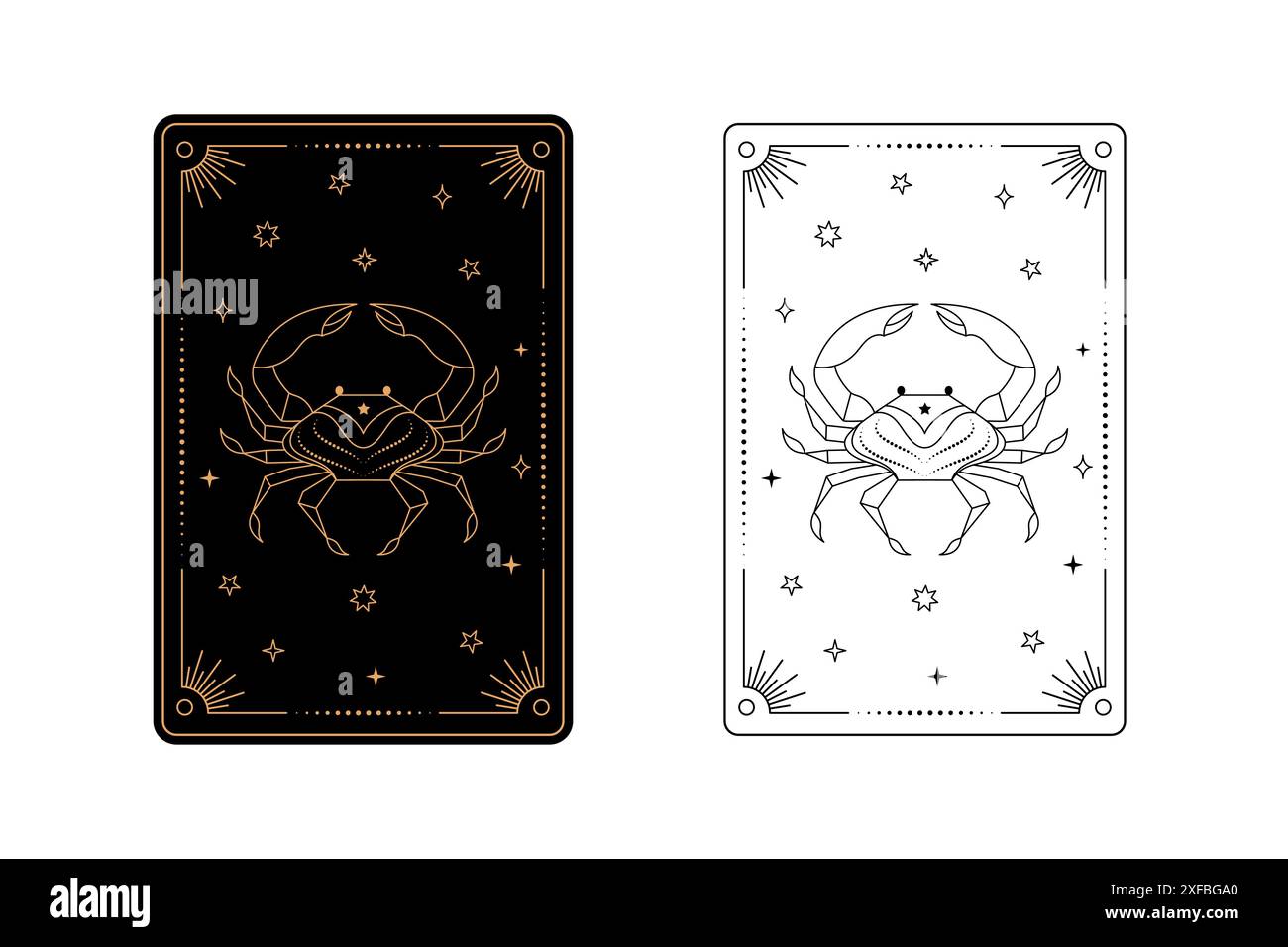 Tarot card with cancer zodiac style Stock Vector Image & Art - Alamy