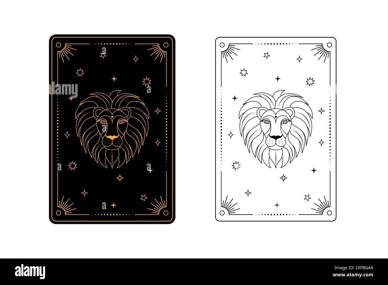 Zodiac sign card leo Cut Out Stock Images & Pictures - Alamy