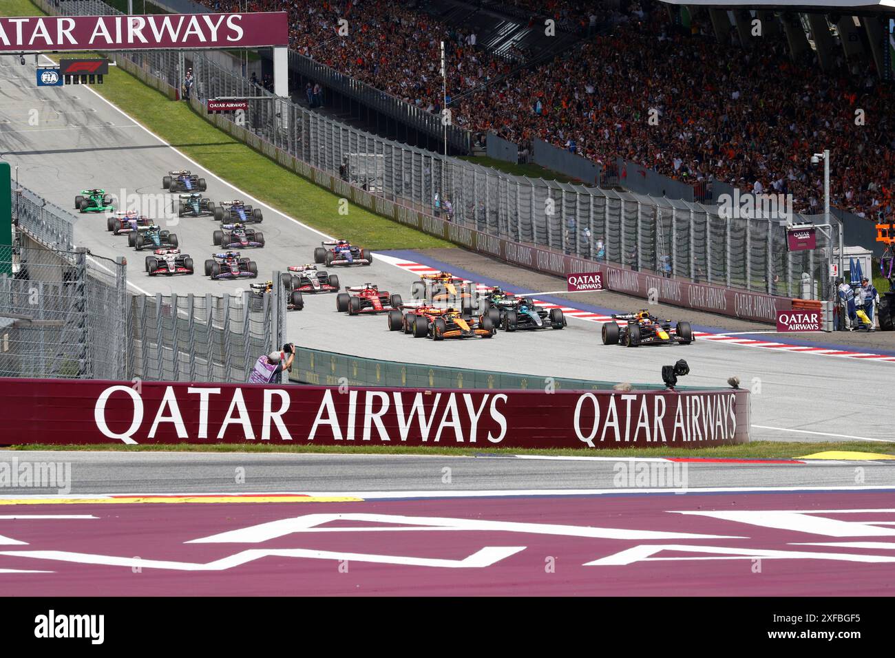 The race start of 2024 edition of the Formula 1 Grand Prix of Austria ...