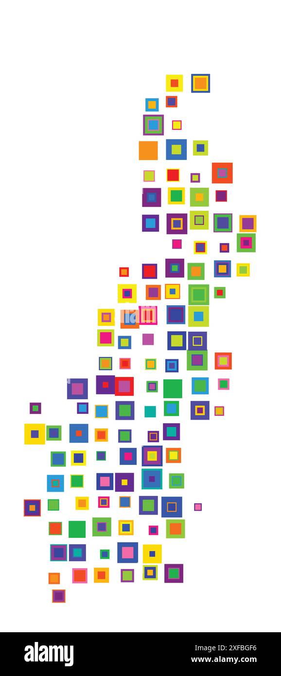 Symbol Map of the Province Sulawesi Barat (Indonesia). Abstract map ...